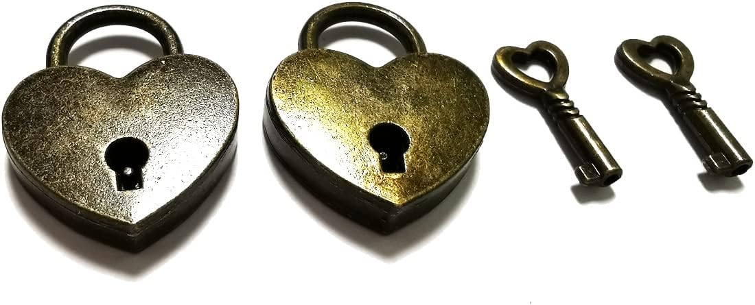 3Pcs Mini Bronze Antique Padlock Small Metal Padlock Archaize Style ...
