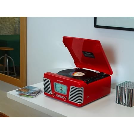 Steepletone Roxy 1 RX1 USB Nostalgic 1960s Style Record Player HIGH ...