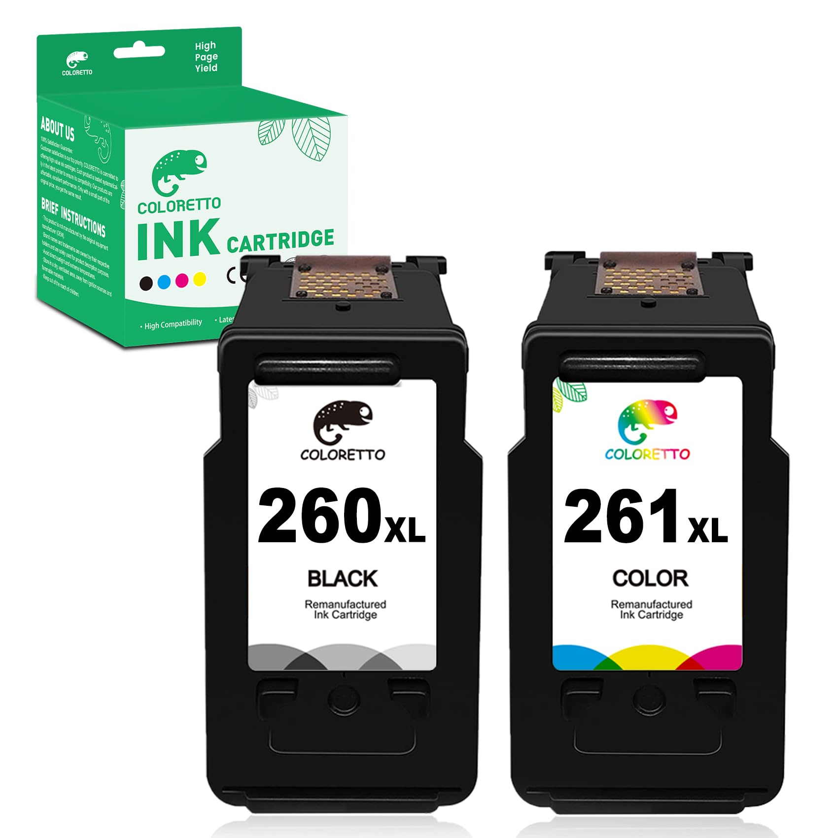 COLORETTO Ink Cartridges 260XL 261XL for Canon TS5320 TS5320A TS5300 ...