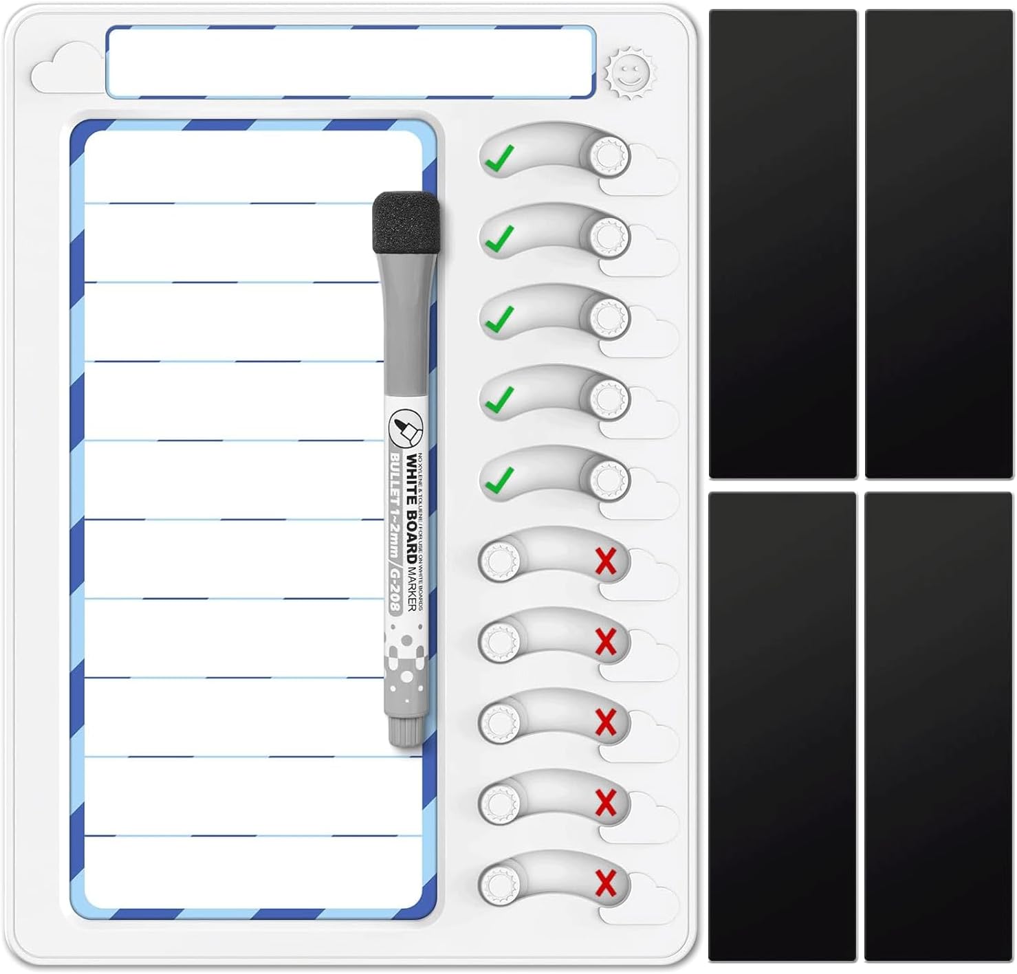 Erasable Chore Chart for Kids, Reusable to Do List Board Portable Memo ...