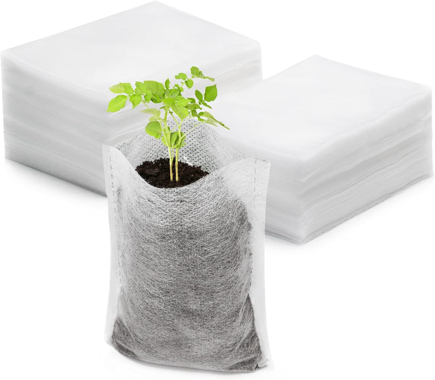 Amazon.com : 200pcs Biodegradable Seed Nursery Bags Non-Woven Plants ...