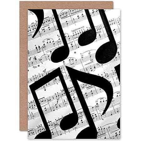 Fine Art Prints Musical Notes Sheet Music Greetings Card : Amazon.co.uk ...