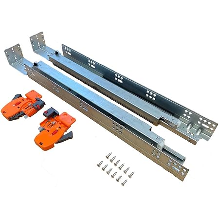 Full Extension Undermount Drawer Slides 18 inch (1 Pair), Soft Close ...