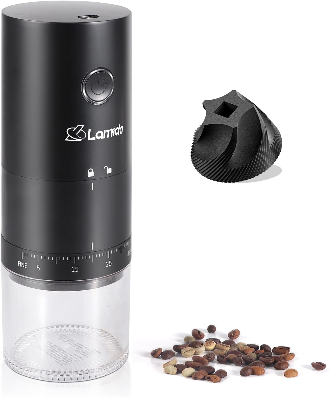 Amazon.com: Portable Electric Burr Coffee Grinder with 40 Adjustable ...