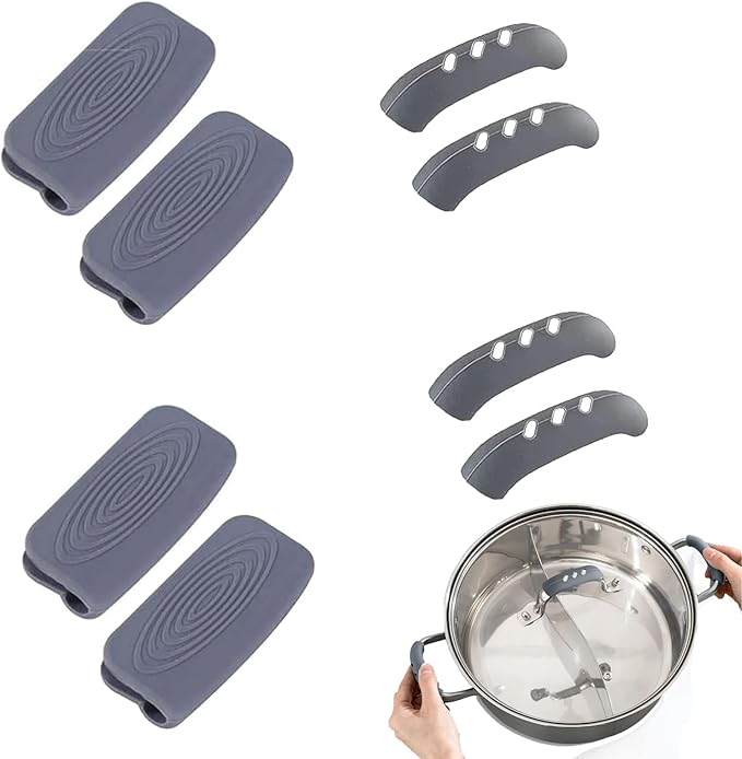 Amazon.com: UAIAGM 4 Pairs Silicone Pot Handle Covers Heat Resistant ...