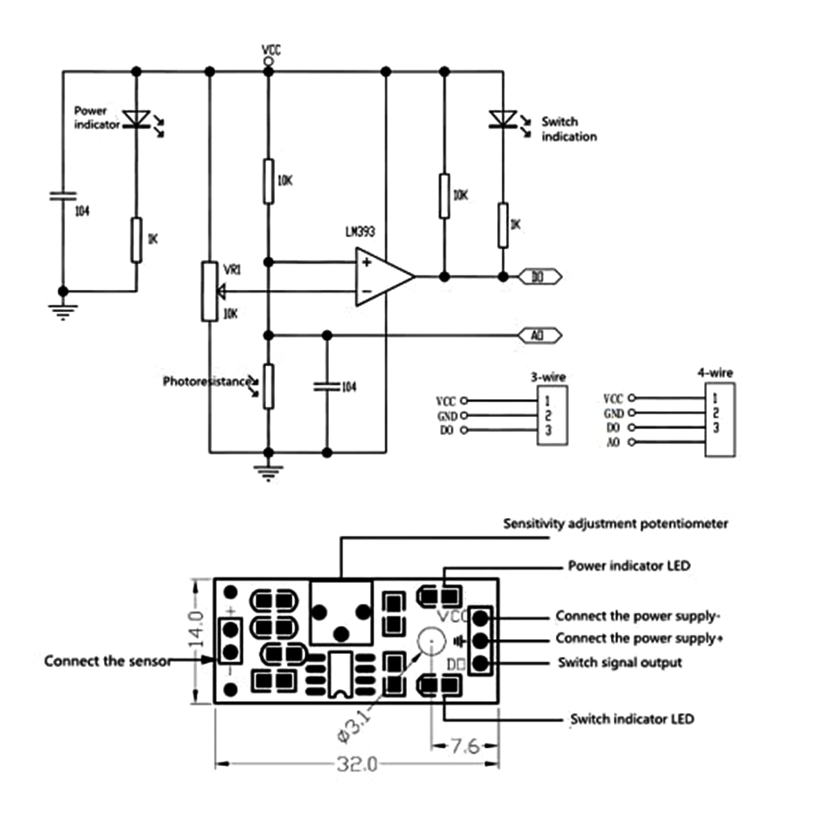 Snapklik.com : Oiyagai 5pcs LM393 Light Detection Optical Sensitive ...