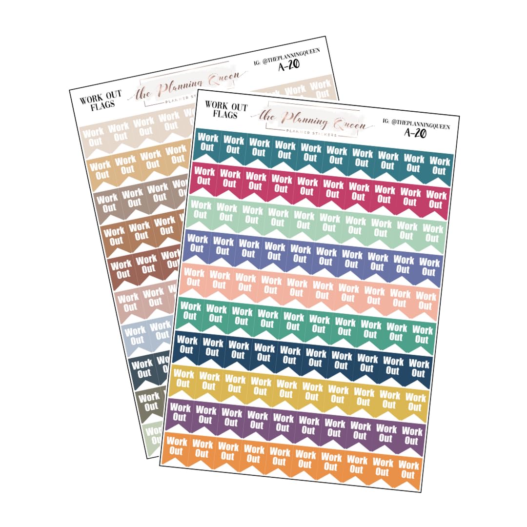 Amazon.com: Work Out Planner Stickers, Health and Wellness Planner ...