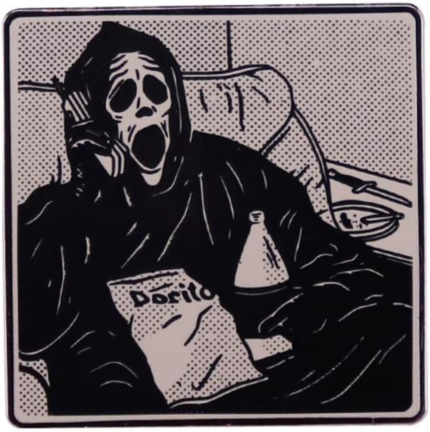 Amazon.com: KUPOOL Screaming Ghostface Killer Hard Enamel Pins Punk ...