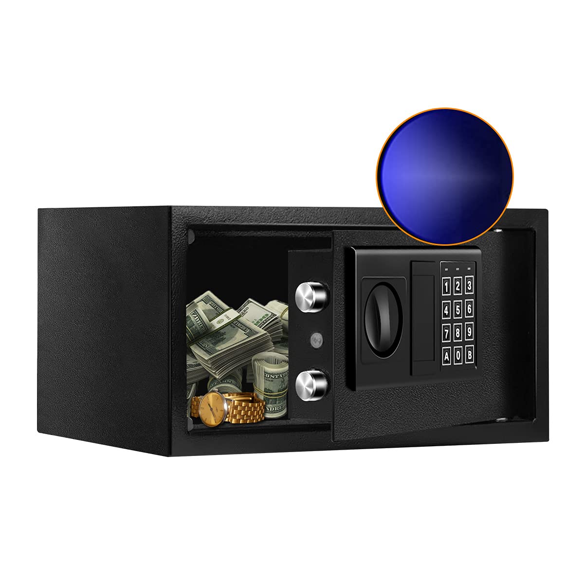Buy JUGREAT Security Safe Box with Induction Light,0.4 Cubic Feet ...