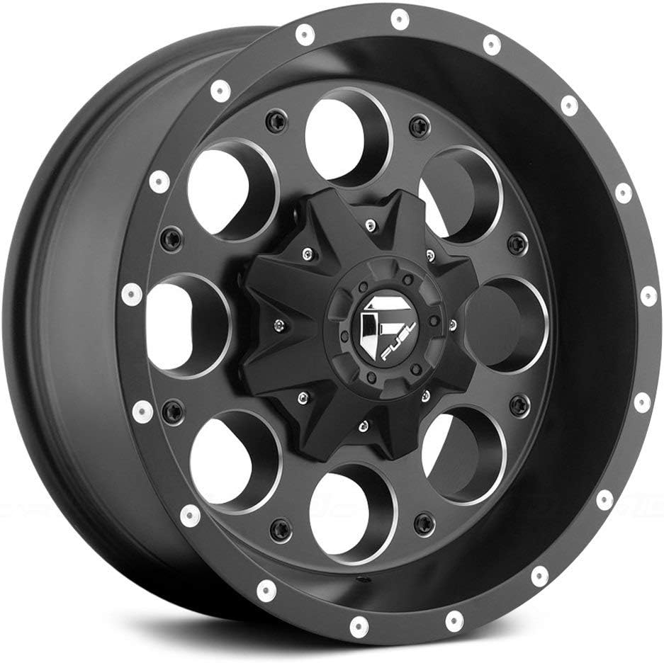 Amazon.com: Fuel Offroad D525 Revolver Black Wheel with Painted and ...