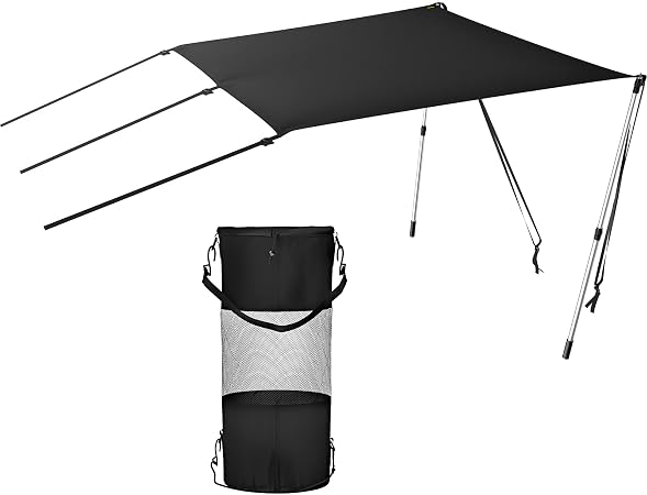 VEVOR T-Top Sun Shade Kit 6' x 5', UV-Proof 600D Polyester T-top ...