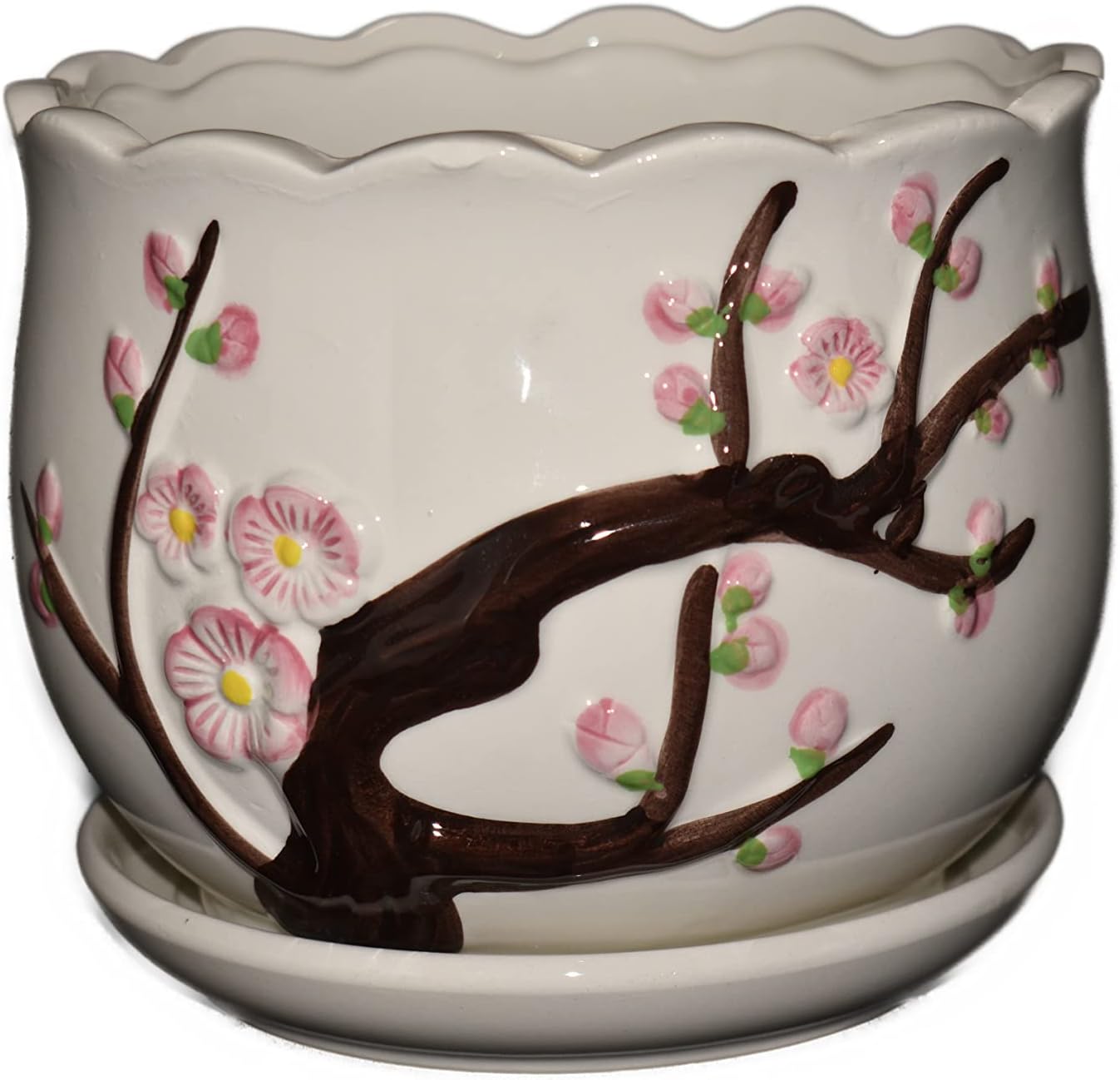 Amazon.com : New 4" Raised Pink Cherry Blossom Flowers on a Branch ...