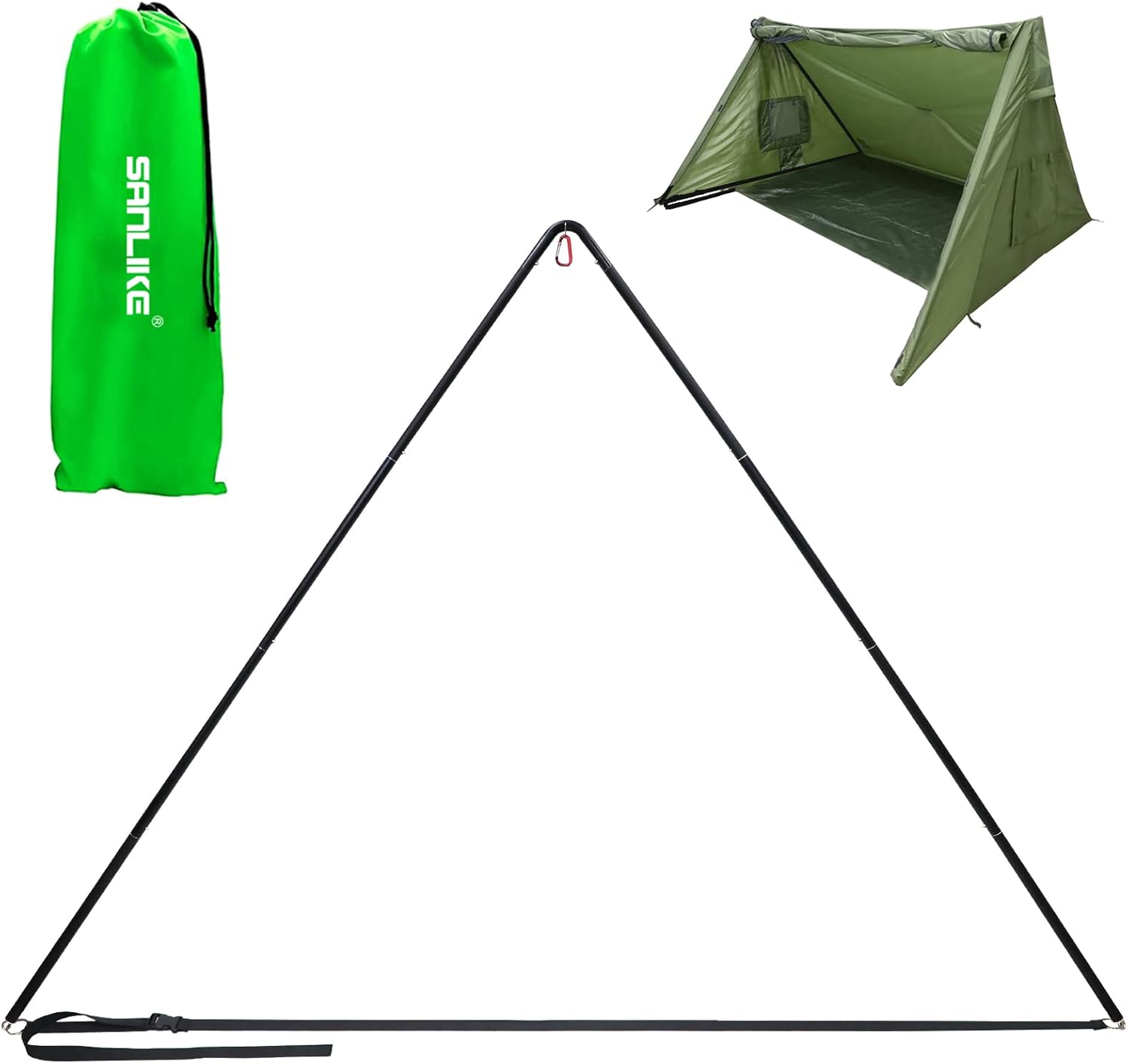 Amazon.com: SAN LIKE Telescoping Triangle Tent Poles Adjustable ...
