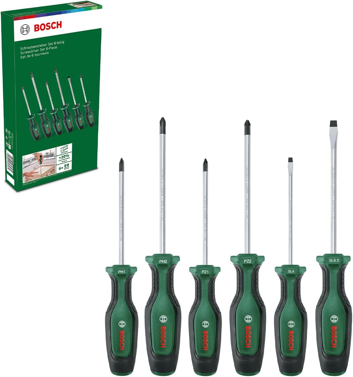 Bosch Home & Garden Screwdriver Set 6-Piece (6x High-Performance ...