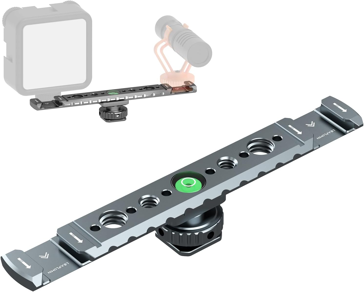 Amazon.com : Leaplumin Dual Cold Shoe Mount for Vlogging, Metal ...