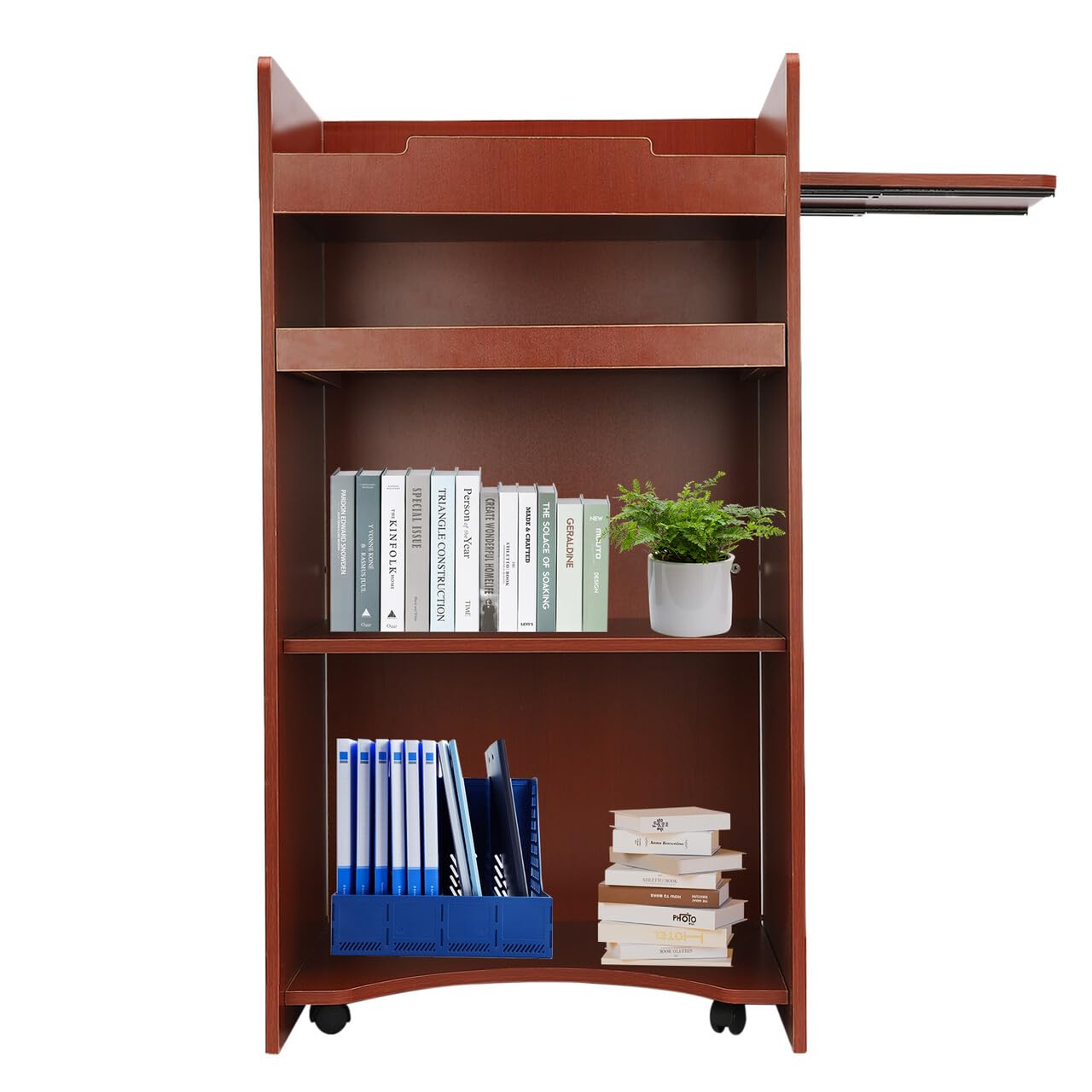 Buy Mobile Floor Lectern, Portable Standing Lectern Presentation Wooden ...