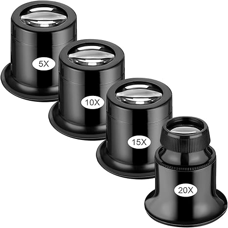 Amazon.com: 4 Pcs Jewelers Loupe Portable Monocular Magnifier Jewelers ...
