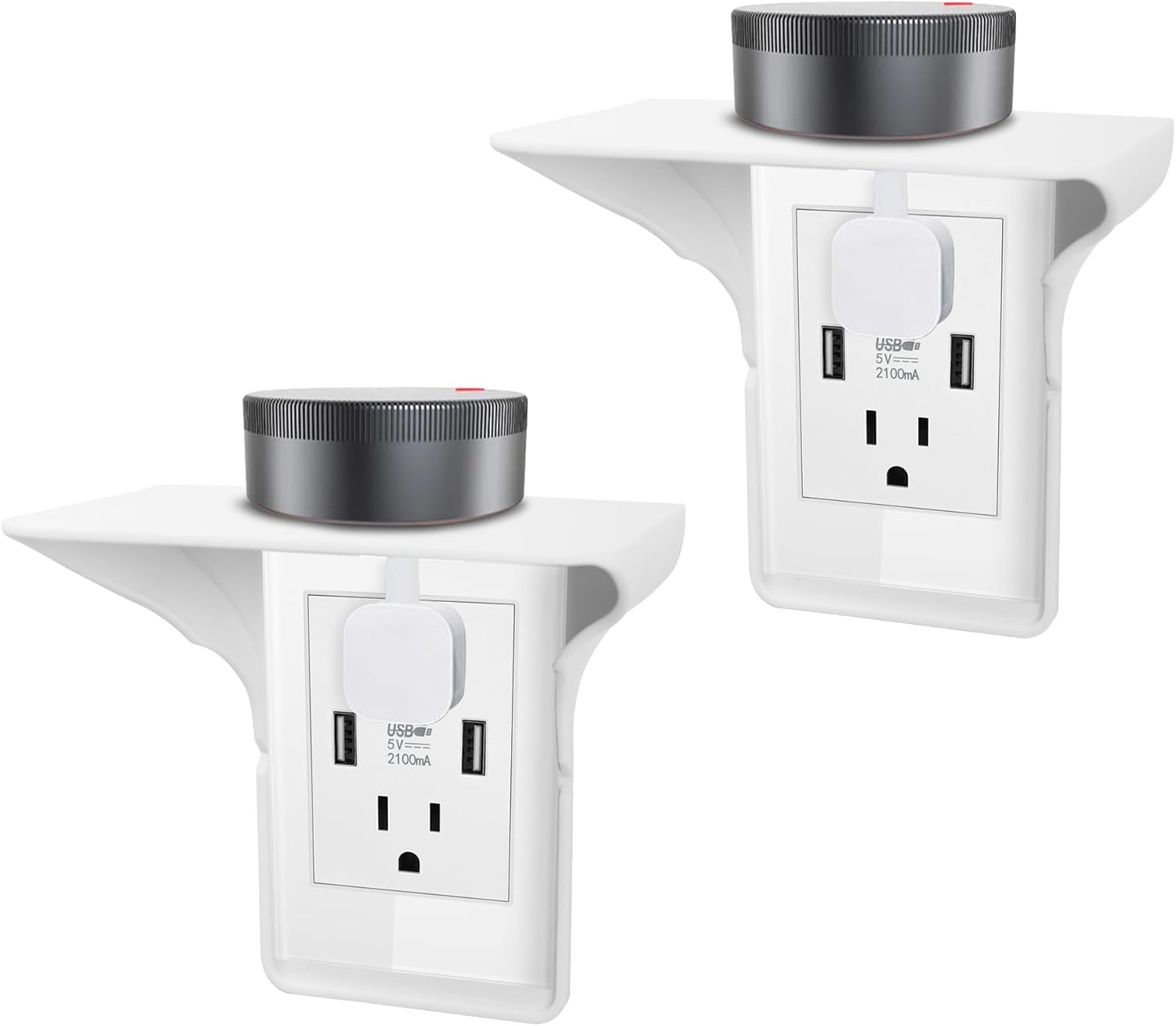 Amazon.com: InterMaka Wall Outlet Shelf 2 Pcs, Bathroom Outlet Shelf ...