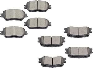 Amazon.com: LSAILON [D908+D885] Front & Rear Ceramic Disc Brake Pads Set For Toyota For Camry ...