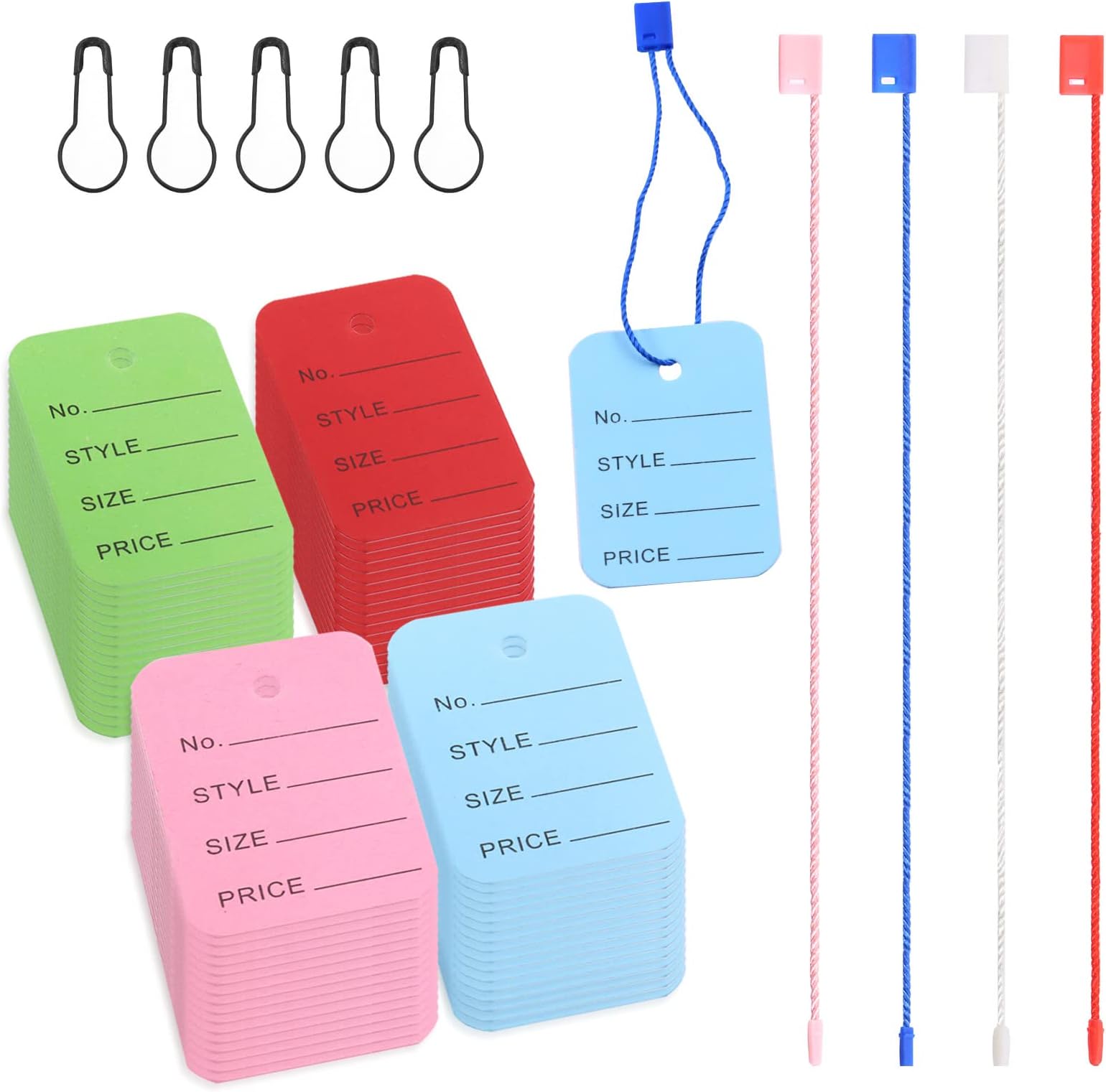 Amazon.com : Glarks 1300Pc Multicolored Marking Tags Kit - 3.5cm x 5cm ...