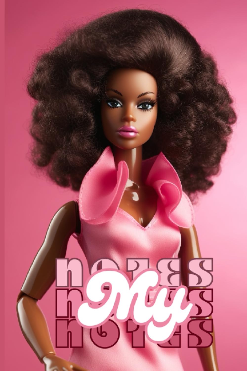 1970s Style African American Doll Notebook: Retro Pink Afro-Doll ...