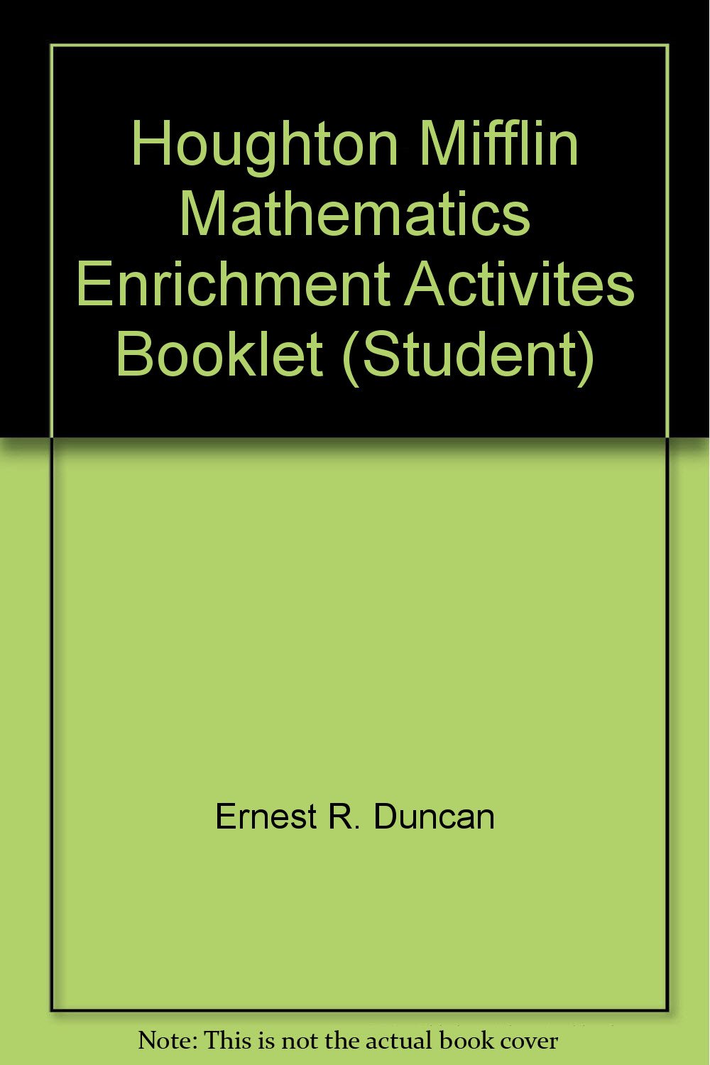 Houghton Mifflin Mathematics Enrichment Activites Booklet (Student ...