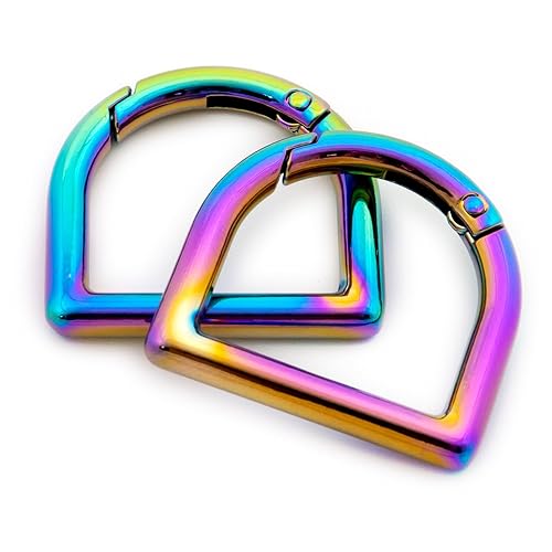 Snapklik.com : Rainbow Metal D-Rings, 10 PCS Spring Opening Purse ...