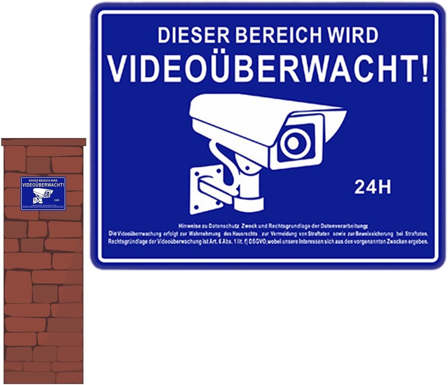 Outdoor Security Camera Signs, Outdoor Video Signs | Waterproof 24-Hour ...