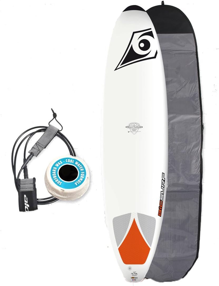 Amazon.com: Bic Surfboards Mini Malibu 2014 Package 7ft 3 - White ...