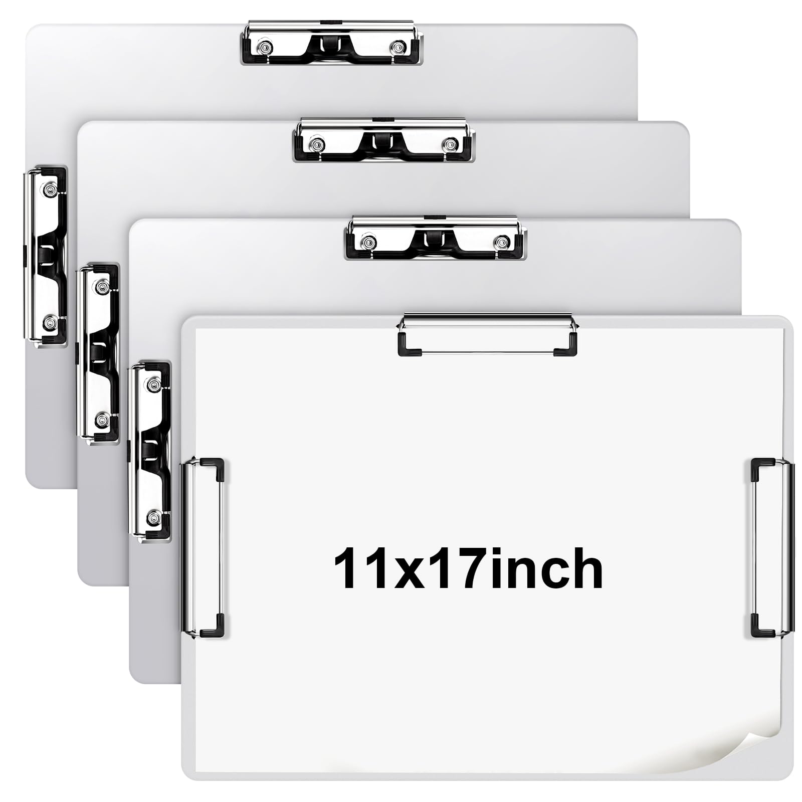 Amazon.com : Tenceur 4 Pcs 11x17 Aluminum Clipboard Three Clip Tough ...