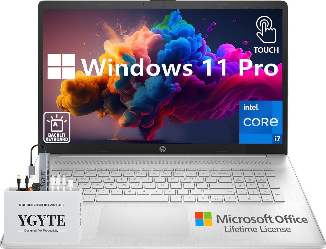 Amazon.com: HP 17 Touchscreen Laptop Computer, 17.3" HD+ Touch Screen ...