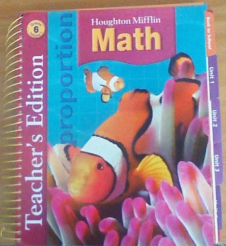 Amazon.com: Houghton Mifflin Math: Teacher Edition, Level 6, Vol 1: 9780618591220: HOUGHTON ...