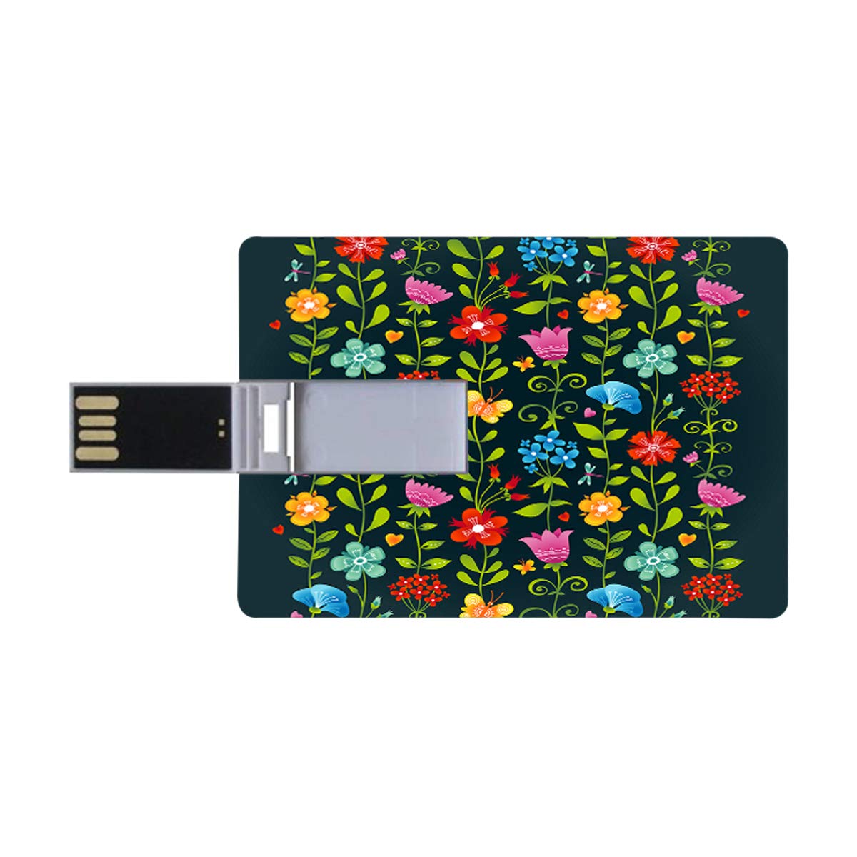 Pruébame Designer Card Shape pendrive | 16 GB Pendrive | Floral Printed ...