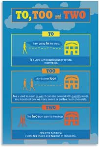Amazon.com: Classroom Poster To, Too And Two Poster Picture Print ...