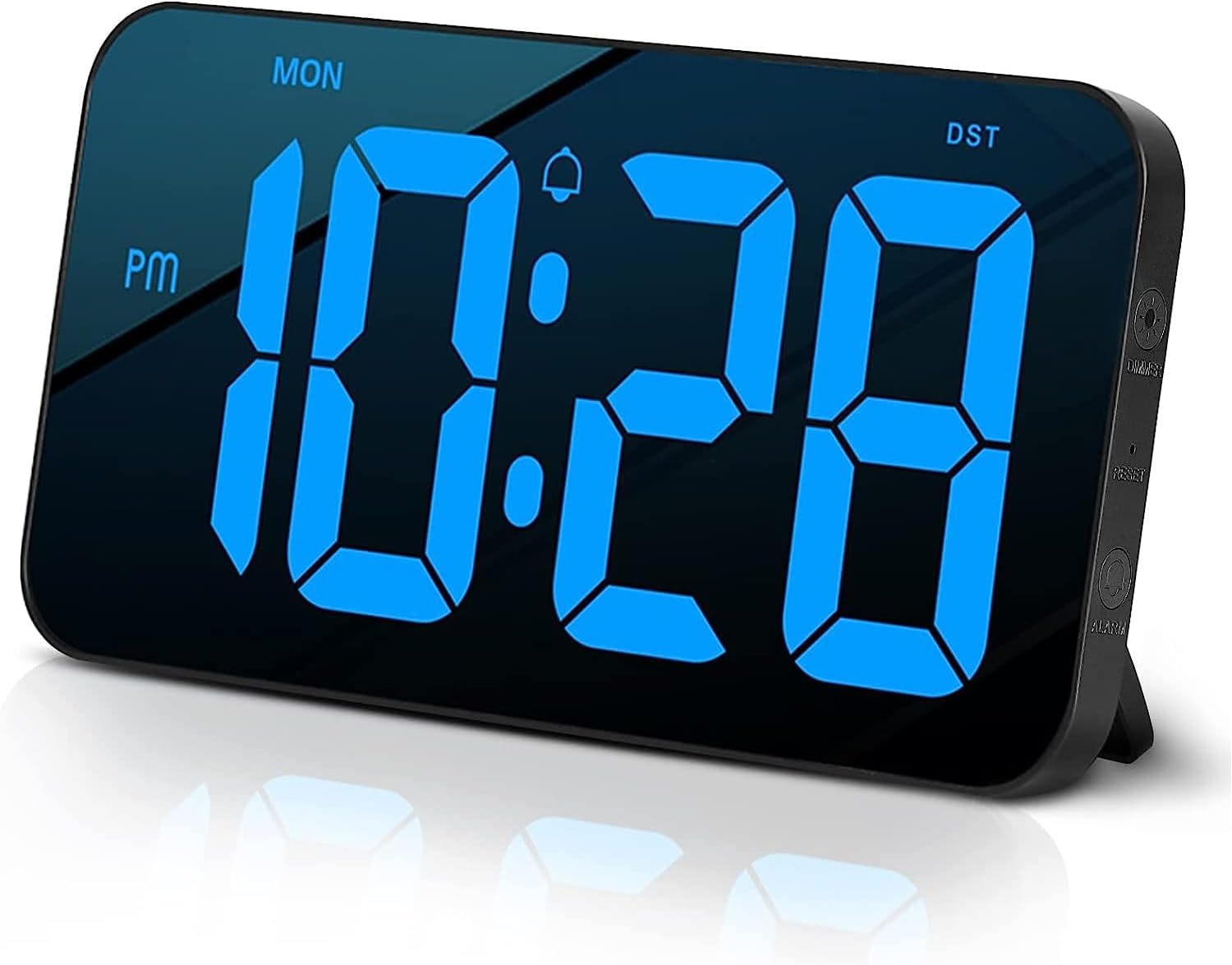 LED Digital Wall Clock with 4.1" Jumbo Clear Digits, Alarm, Time Memory, Auto-Dimming, 12/24Hr ...