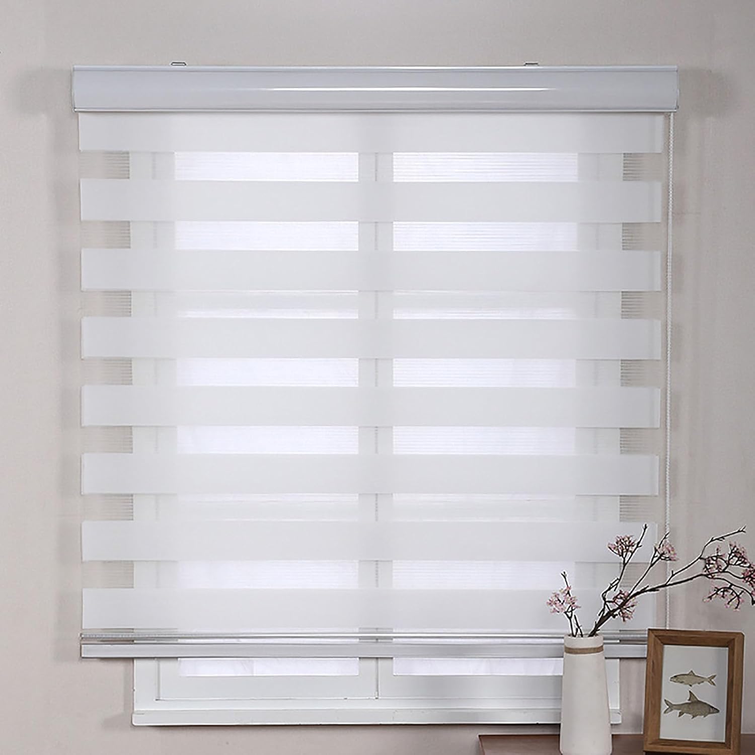 Amazon.com: Zebra Blinds for Windows, Window Shades Dual Layer Light ...