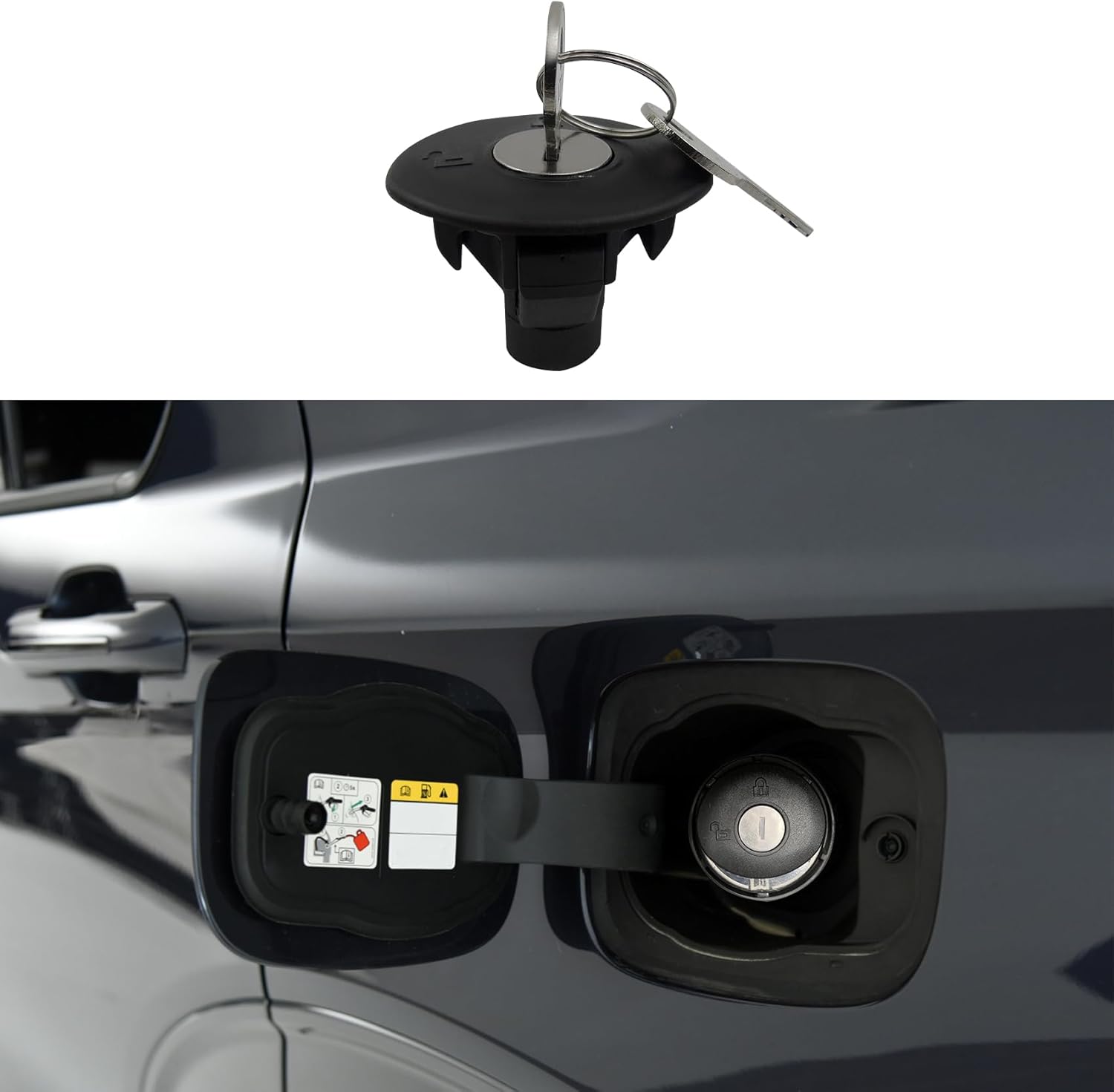 Amazon.com: Fuel Locking Gas Cap, Fuel Tank Cap, 8U5Z9C268A 8U5A-9C268 ...