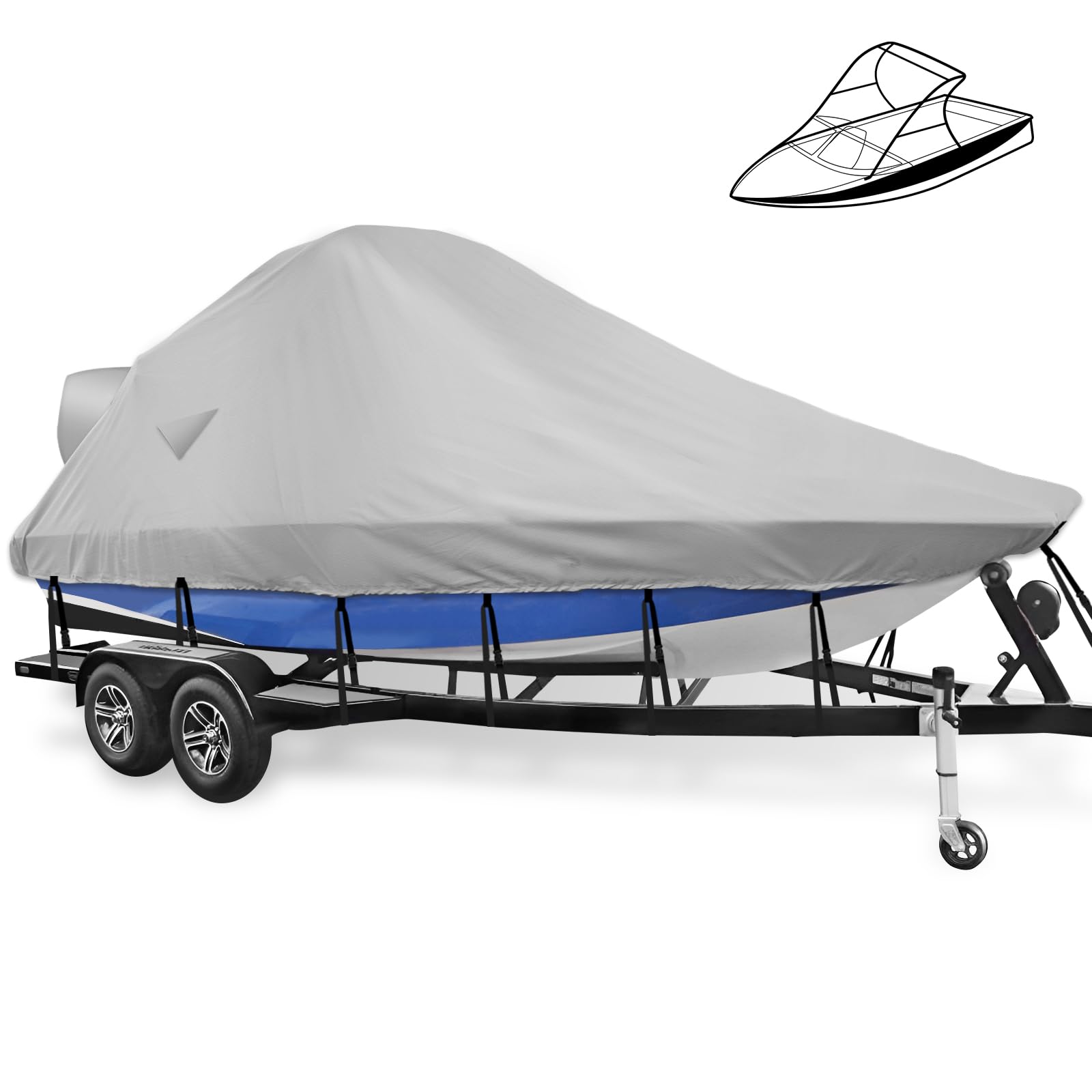 Amazon.com: Mionovity Wake Tower Boat Cover,900D Marine Heavy Duty ...