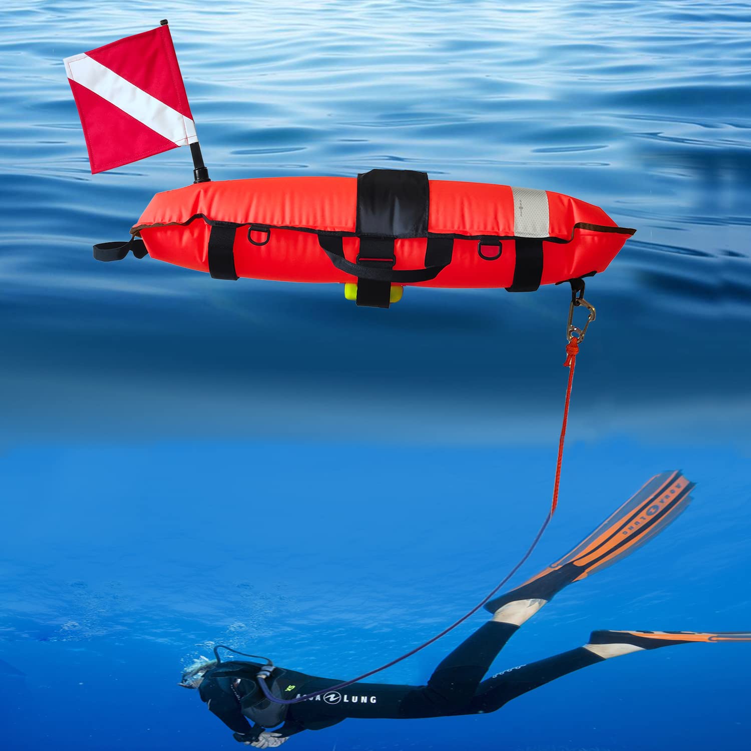 JZLiner Spearfishing Float Dive Surface Marker Buoy Scuba Flag Diver ...