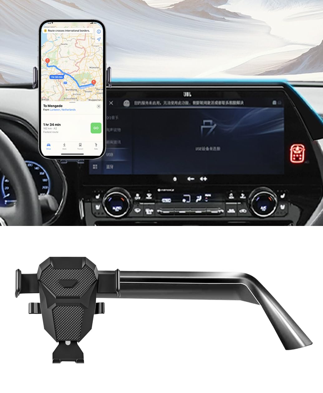 Amazon.com: KEPHTH Car Phone Holder for Toyota Highlander Accessories ...