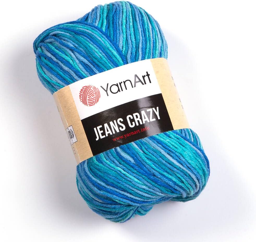 Amazon.com: YARNART Jeans Crazy - Multicolor Knitting Yarn, Baby Yarn ...