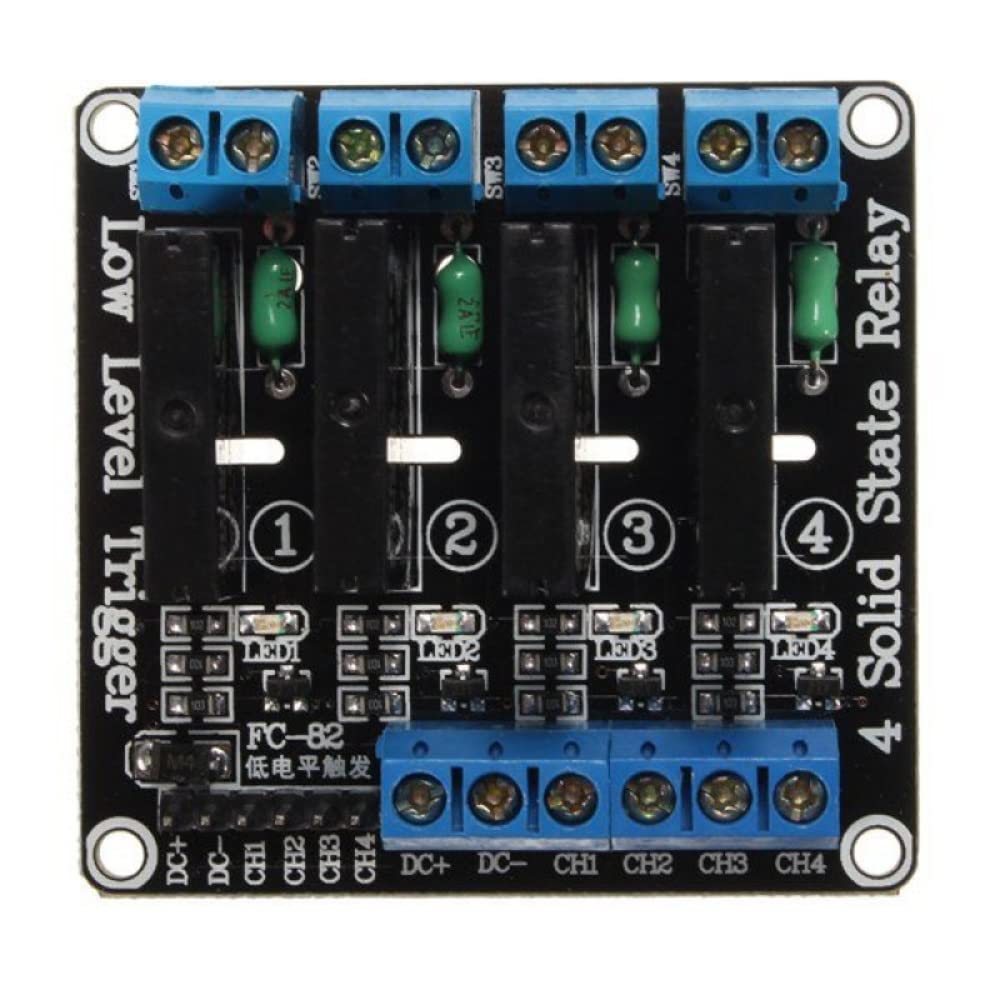 Robodo BE0025 Solid Relay Module 4 Channel 5v Low Level Trigger for Arduino : Amazon.in ...