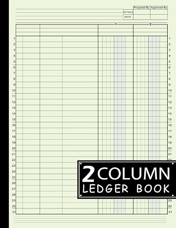 2 Column Ledger Book: Simple Two Column for Bookkeeping and Accounting ...