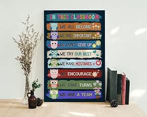 Amazon.com: In This Classroom We All Belong Poster Educational Wall ...