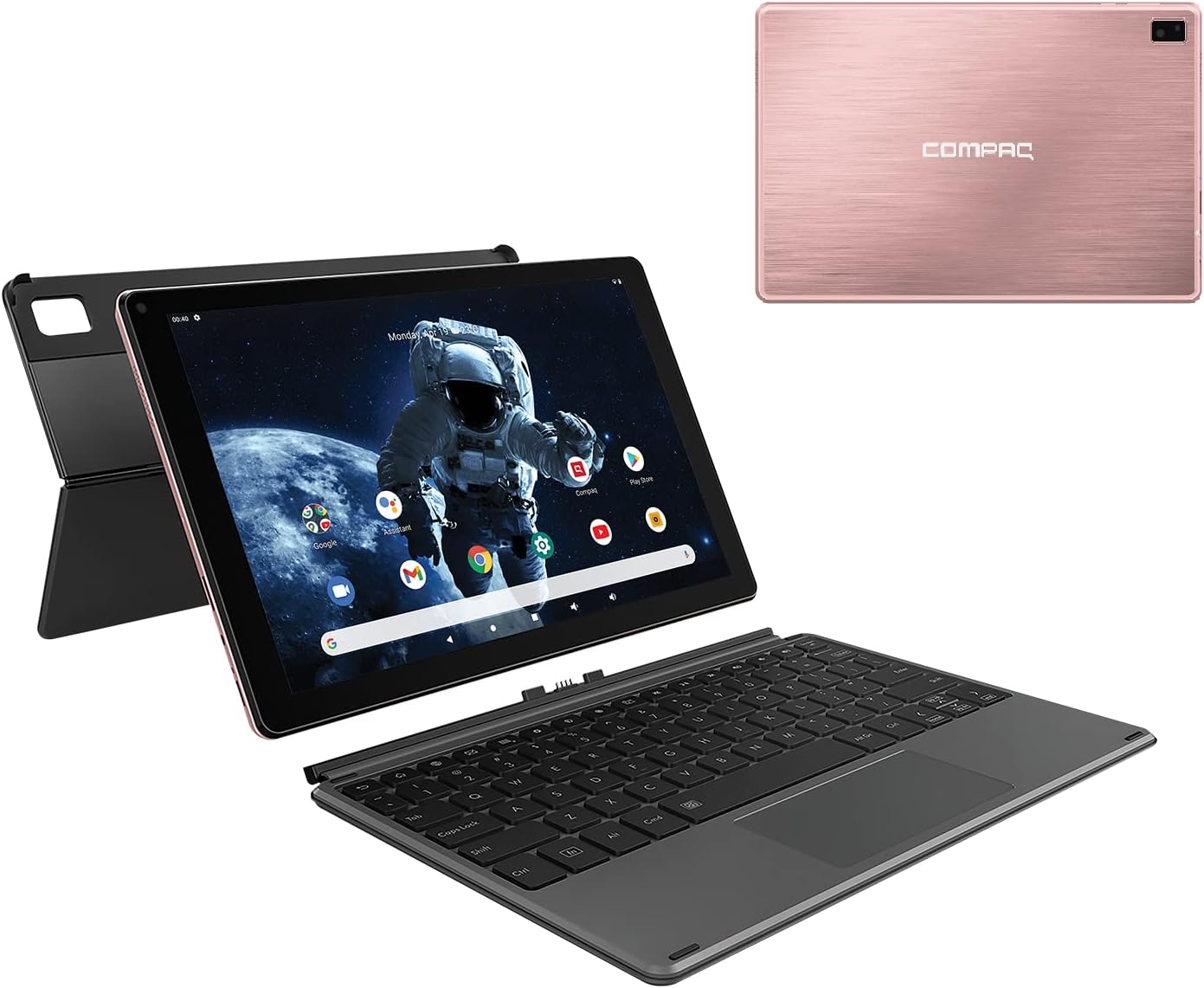 Amazon.com : COMPAQ 10" 2 in 1 Android 11 Tablet 64GB Storage, 4GB RAM ...