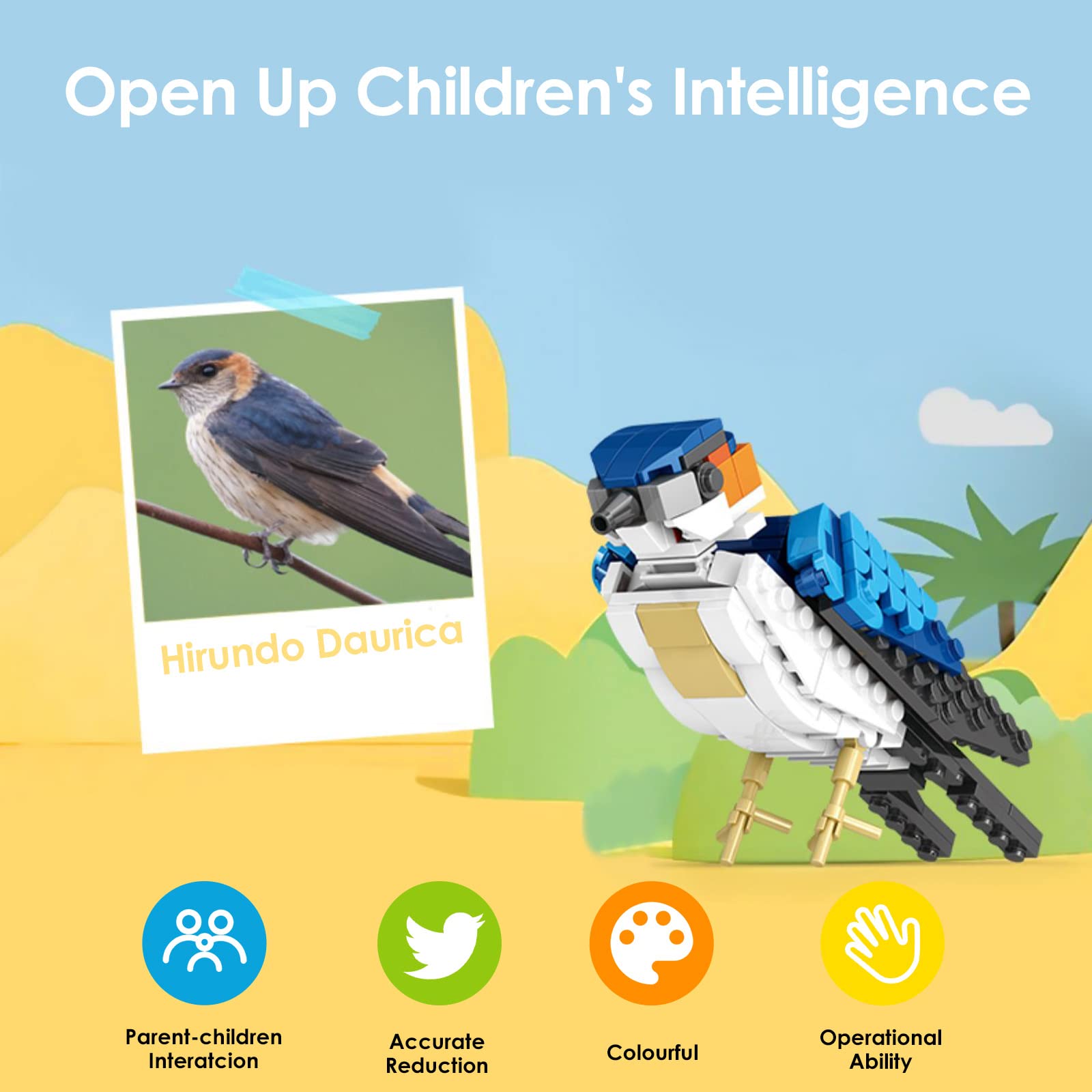 B4 Animal Toy Building Set,Ideas Birds Model Kit for Adults,Animal ...