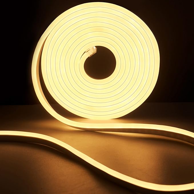 KSIBNW Neon Outdoor LED Strip Light Waterproof IP65,65.6ft/20m 220v ...