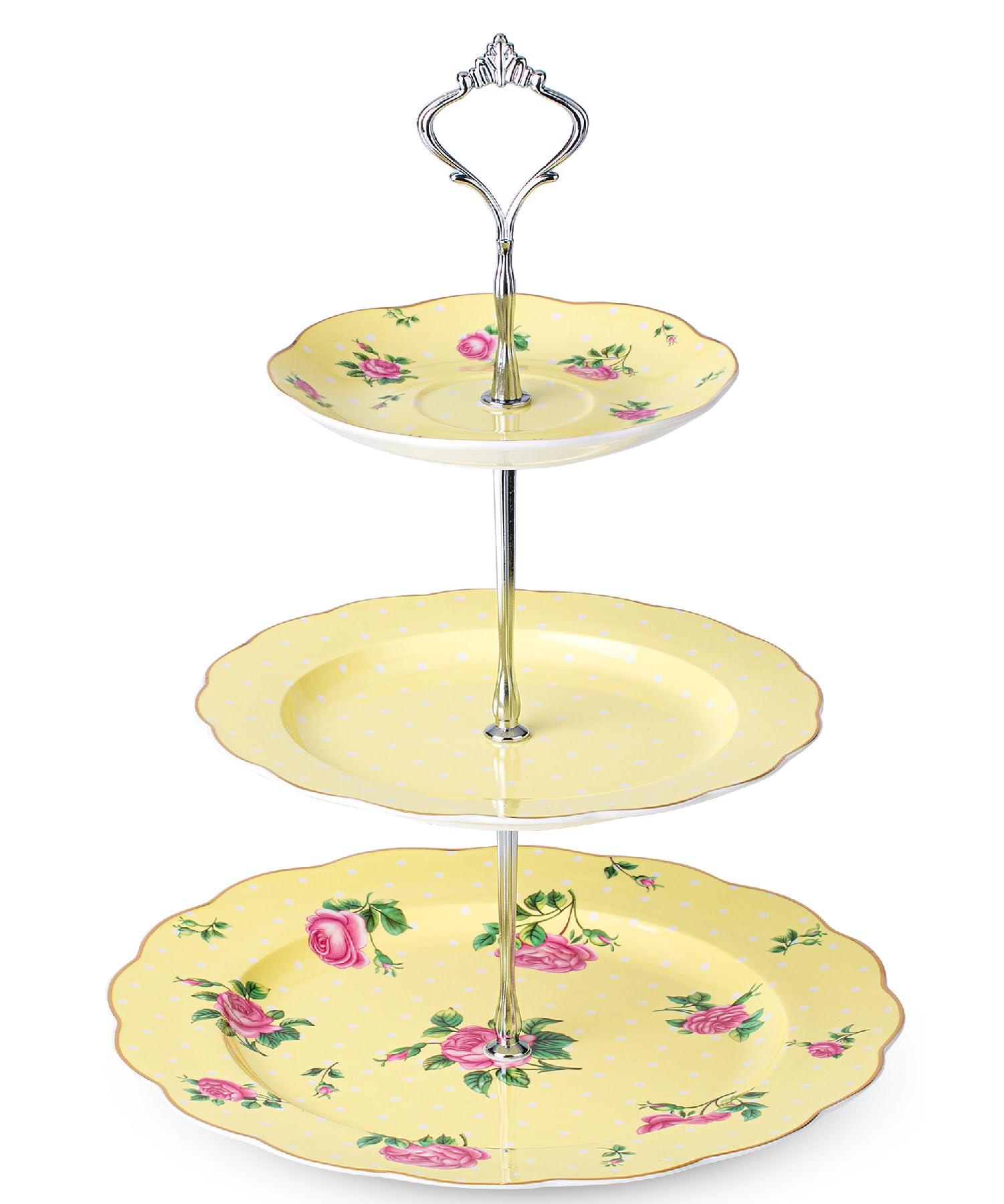 Snapklik.com : BTaT- 3 Tier Dessert Stand, Yellow, Afternoon Tea Stand ...