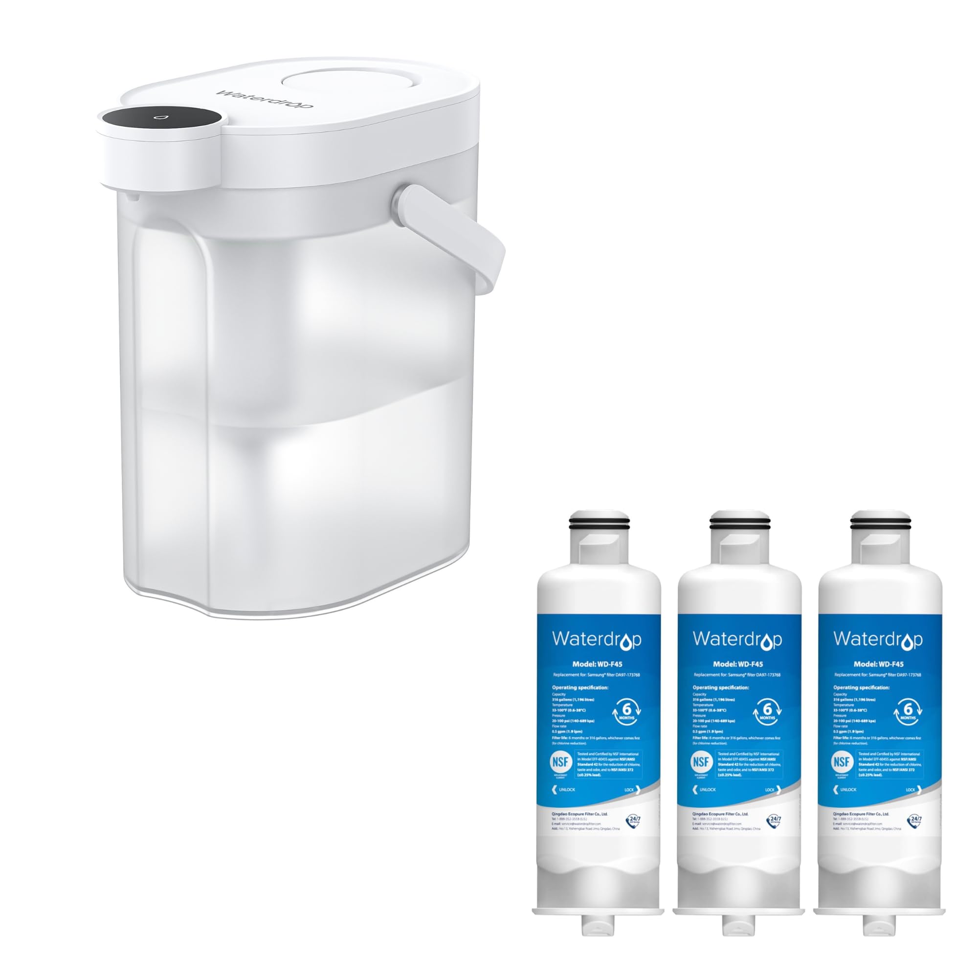 Amazon.com: Waterdrop FreshTaste Electric Water Filter Pitcher ...
