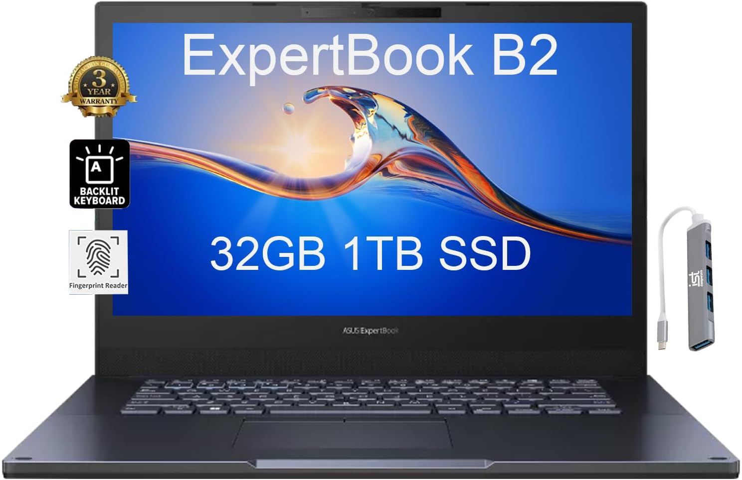 Amazon.com: ASUS ExpertBook B2 Laptop (14" FHD, Intel 12-core i7-1260P ...